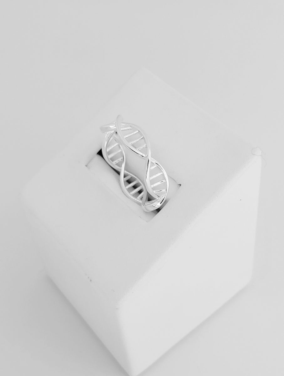 Sterling Silver DNA Ring – Silver Science