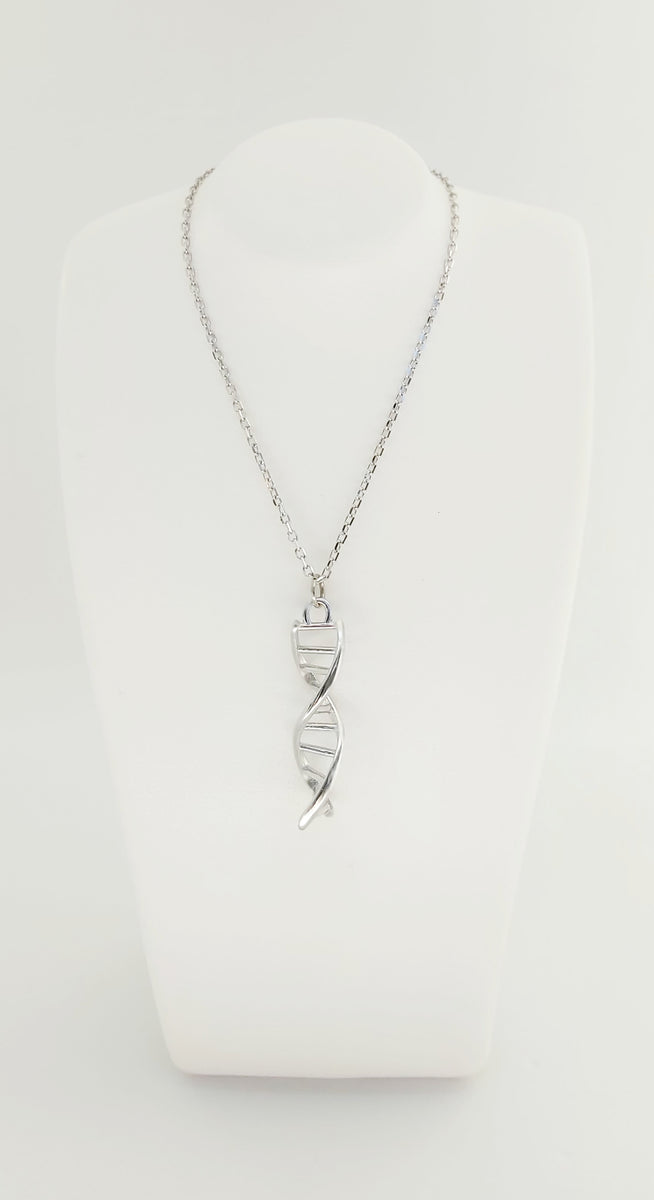 Sterling Silver DNA Necklace – Silver Science